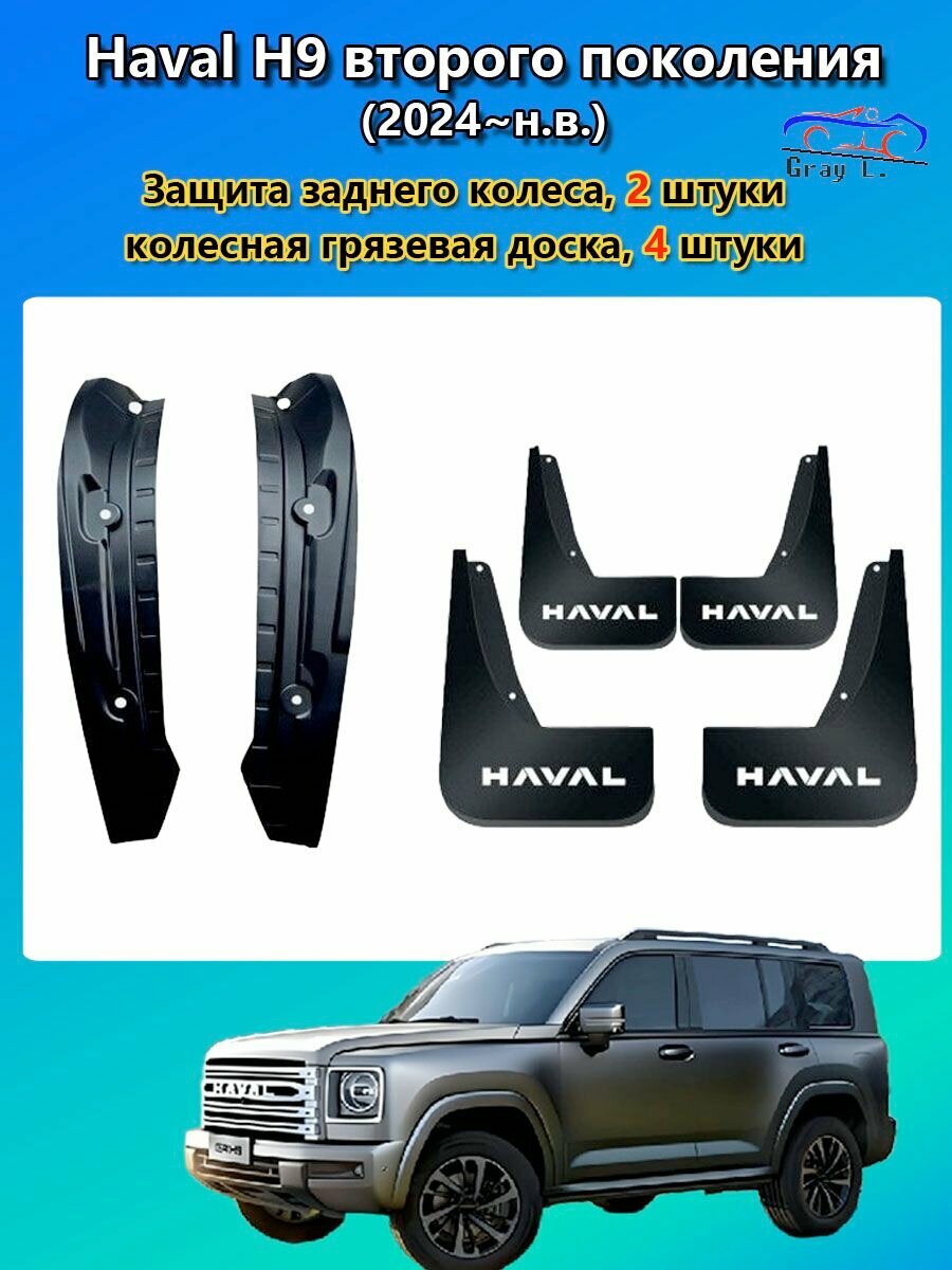 Арка колеса (подкрылок) для Haval H9 II (2024-2025): кузовная деталь, накладка крыла Хавейл Н9, замена