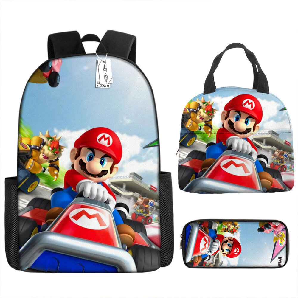 Популярные в Европе и Америке школьные ранцы Mario Mario для учащихся начальной и средней школы, детские рюкзаки, мультяшные ланч-пакеты, пеналы и пеналы