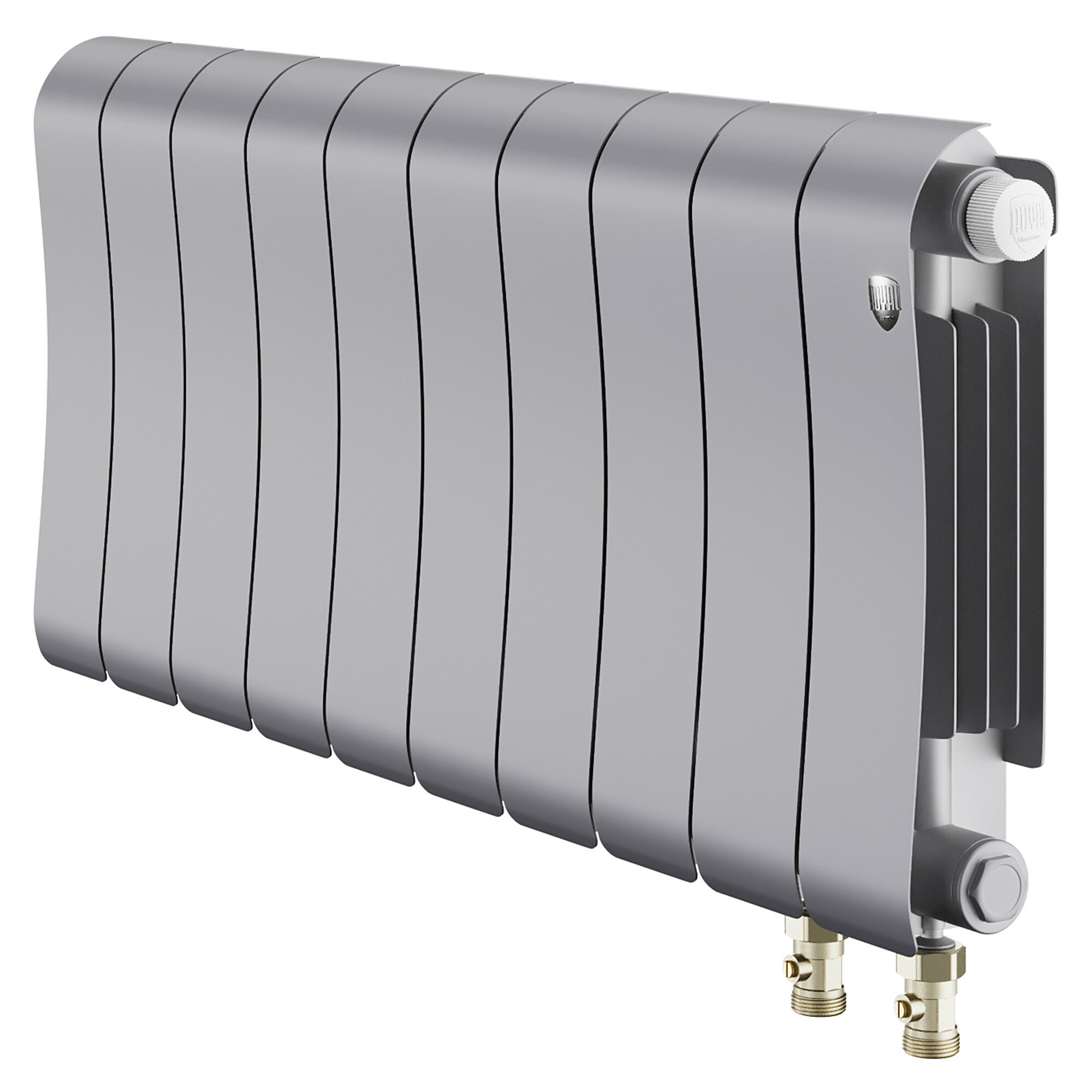 Радиатор биметаллический Royal Thermo Infinity 300 Silver Satin VR80 - 10 секц.