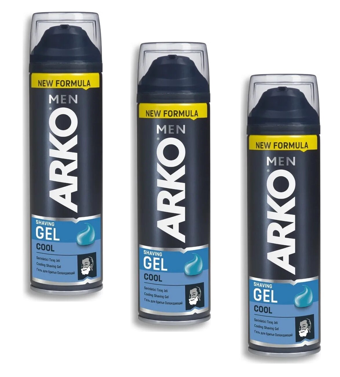 Гель Arko Men для бритья Cool, 200мл 3шт