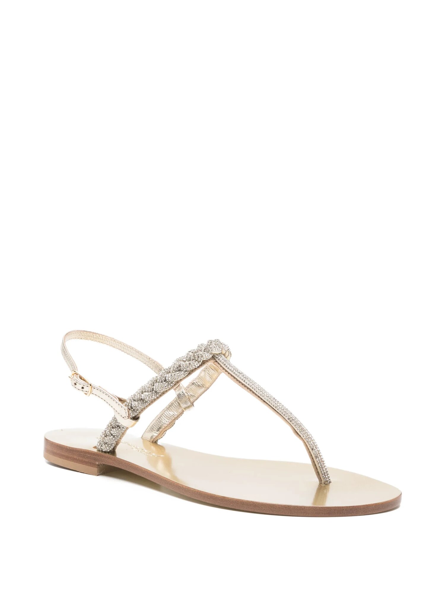Босоножки eddicuomo T-strap sandals, размер 41, золотистый — фото 1