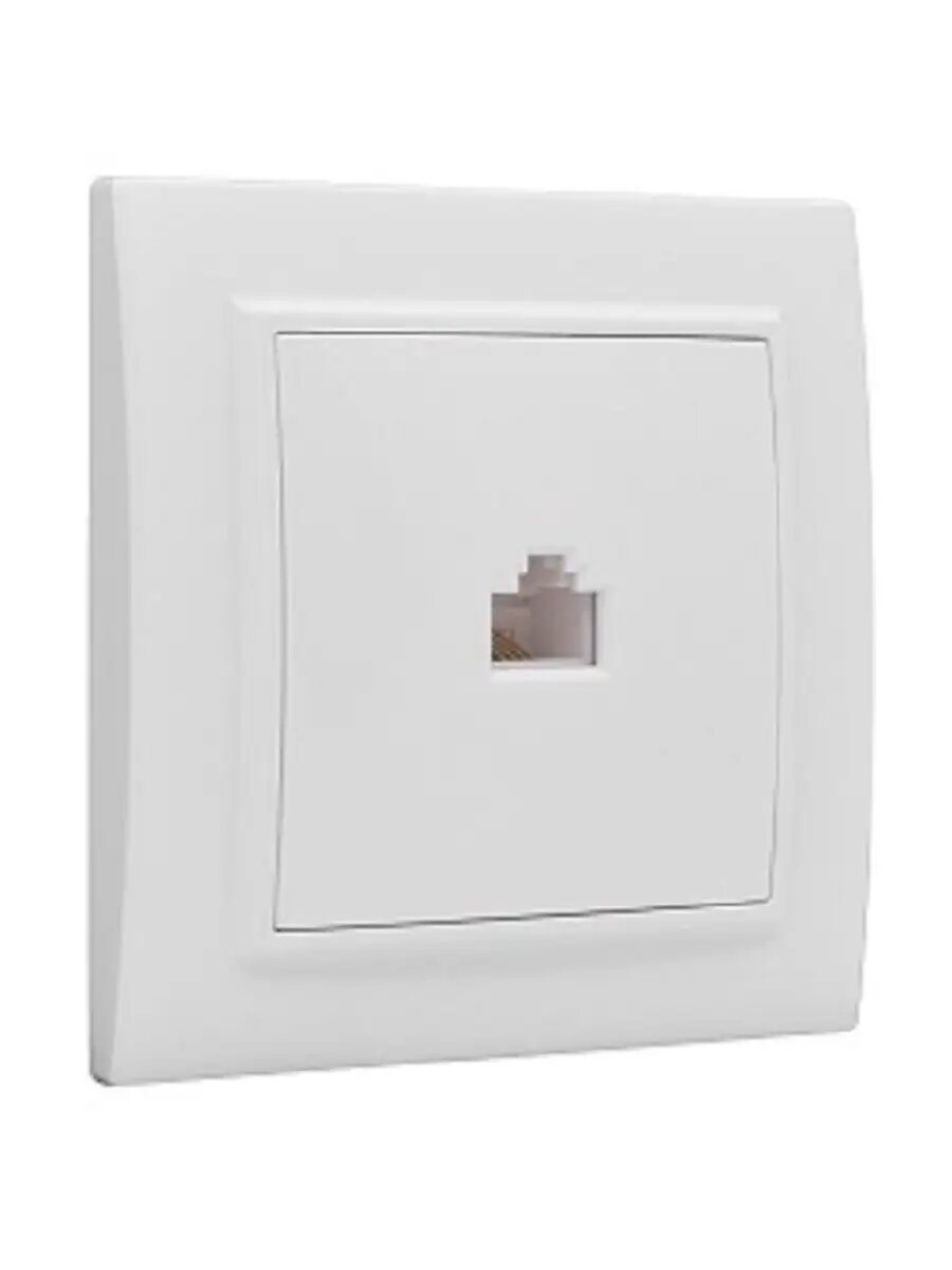 Интернет розетка телефонная 1гн комп RJ45 с/у белый кат.5е