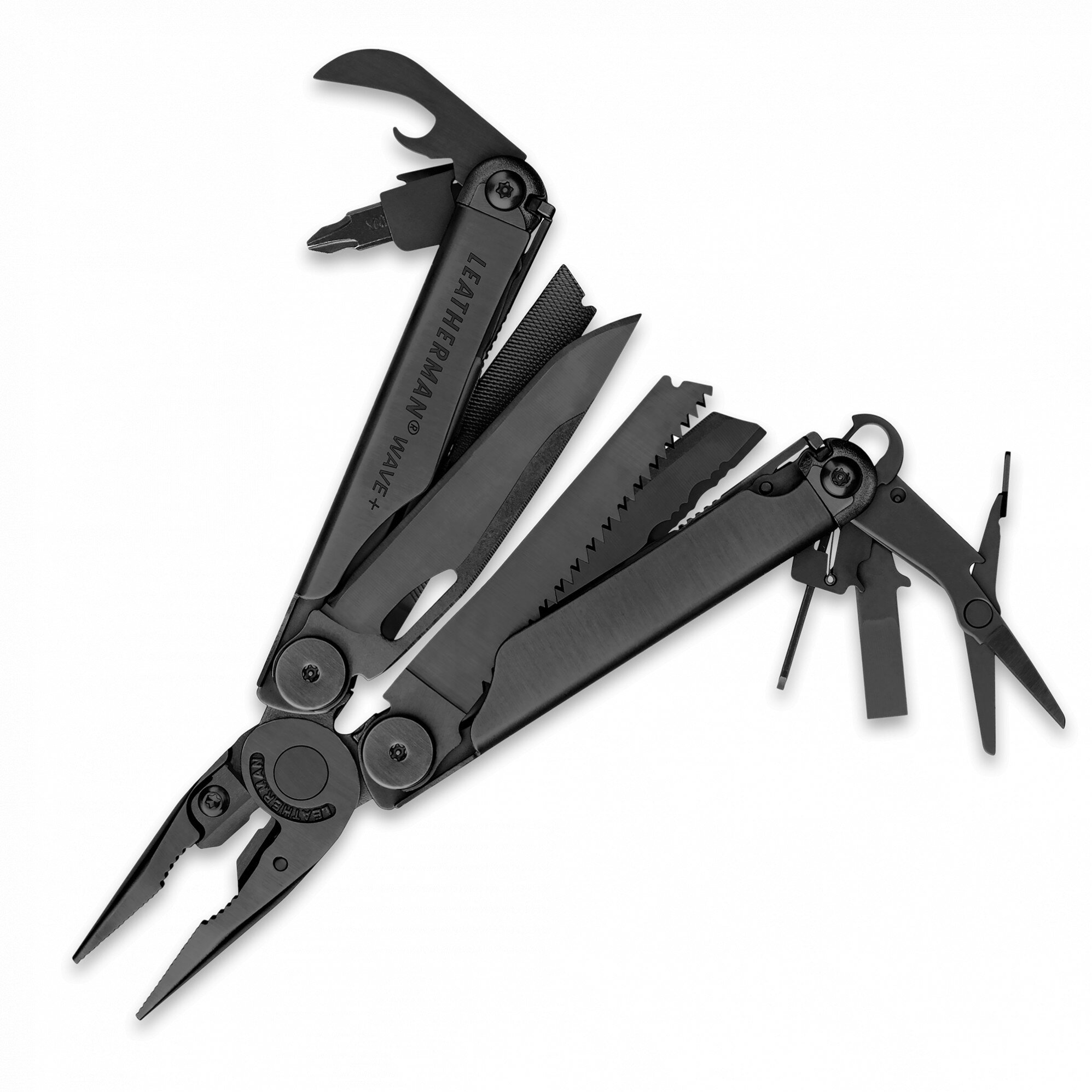 Мультитул Leatherman Wave Plus 832526, 17 инструментов, нержавеющая сталь, черный