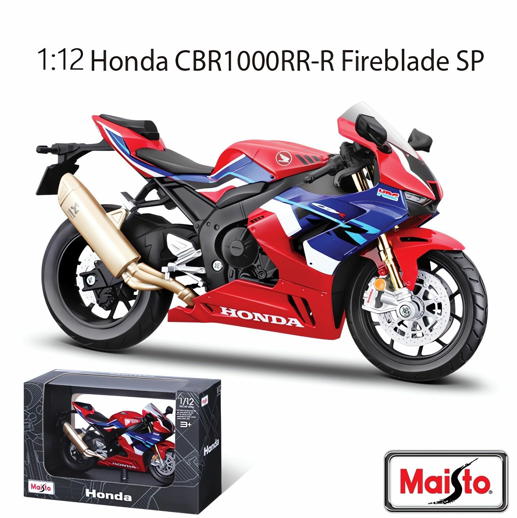 Коллекционная модель мотоцикла "Maisto". Honda CBR1000RR-R Fireblade SP (Масштаб 1:12)