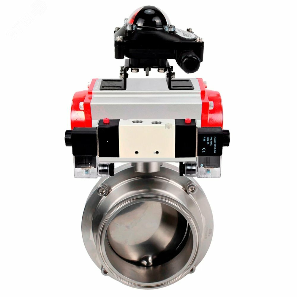 Затвор DN.ru 304-304-EPDM-2W-C-H Ду15 Ру10, с пн. прив. DA-052, пн. распр. PND1-T08-220VAC NAMUR, БКВ LSB-210