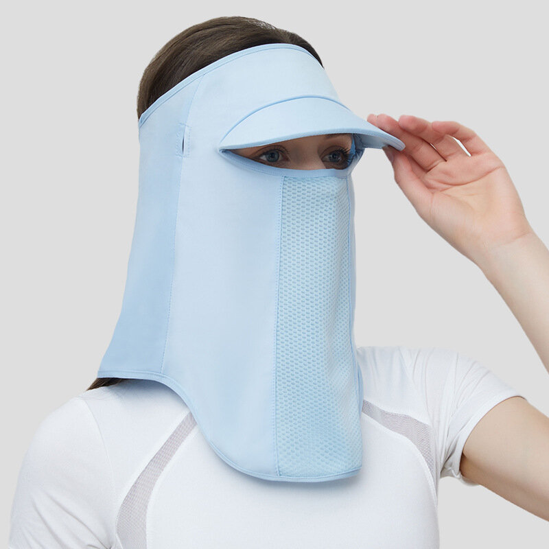 Горячая распродажа по специальной ценеЛетняя маска для защиты от солнца, защитный щиток для лица от ультрафиолетовых лучей, интегрированная дышащая охлаждающая шляпа для велопрогулок на открытом воздухе.