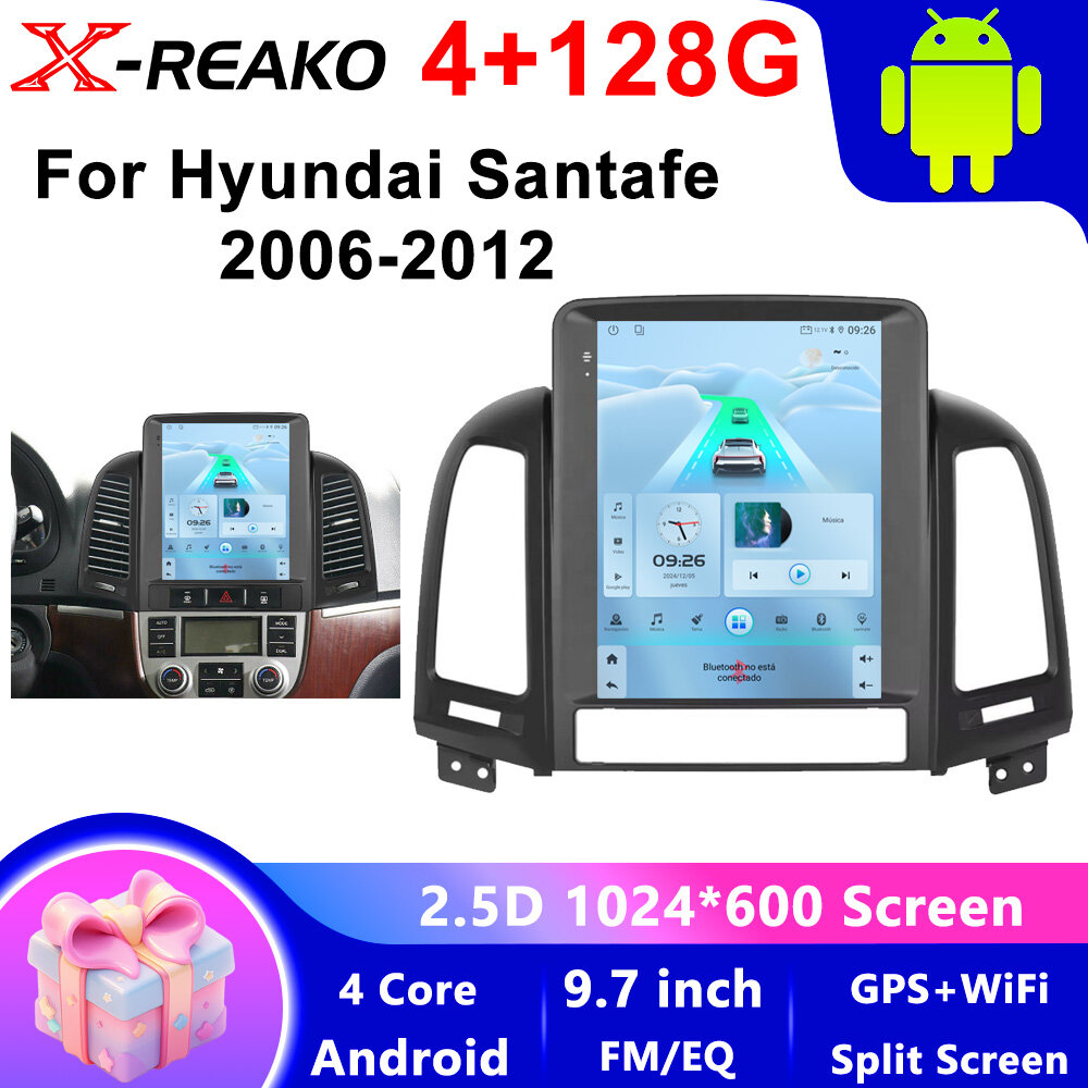 Штатная магнитола для Hyundai Santa Fe 2 / Хендай Санта Фе 2/Хундай Android 2din головное устройство мультимедиа