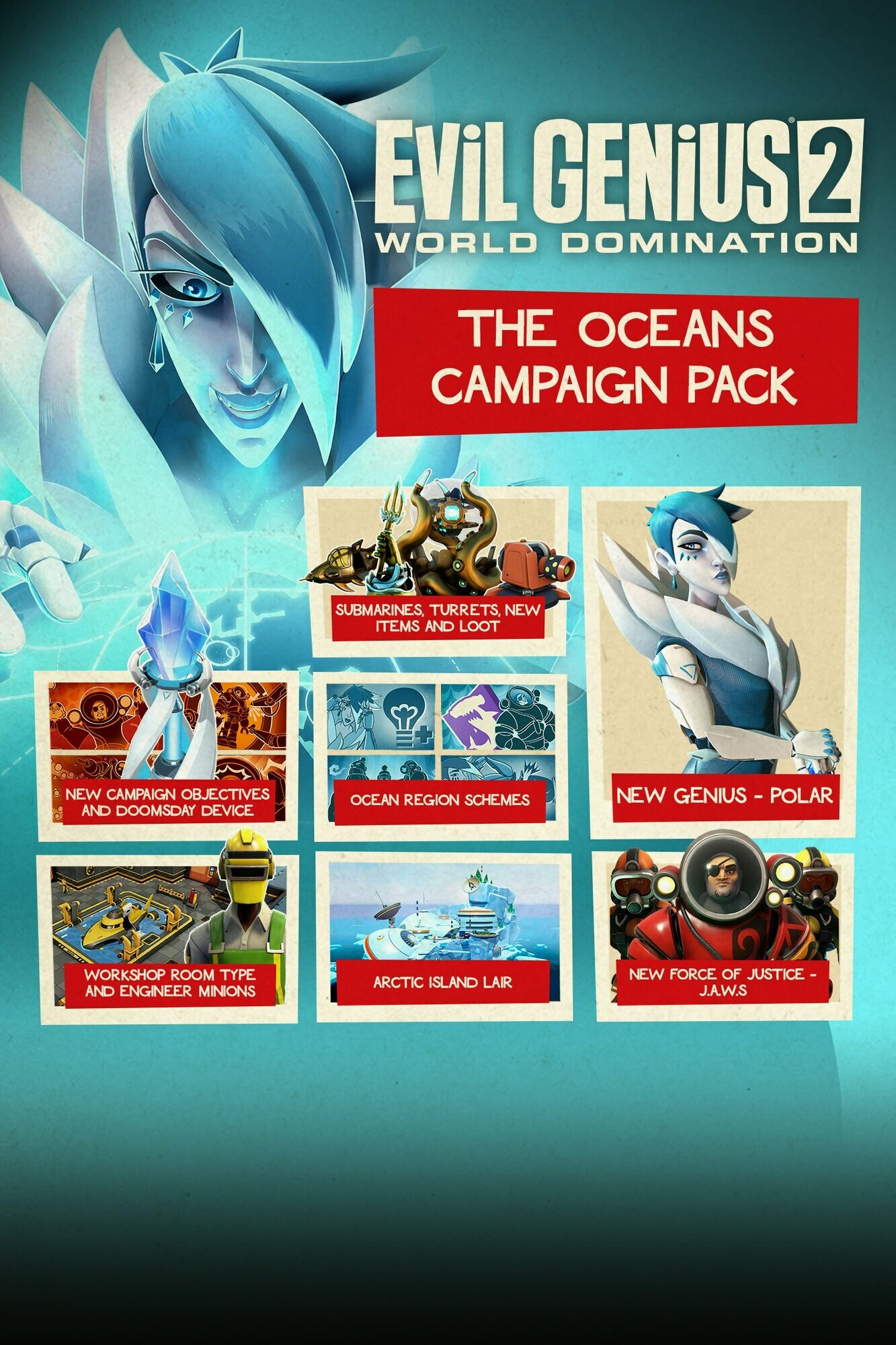 Evil Genius 2: Oceans Campaign Pack — DLC — дополнение (DLC) для Xbox / Microsoft Store · Xbox One, Xbox Series X|S · цифровой ключ · нужна базовая игра