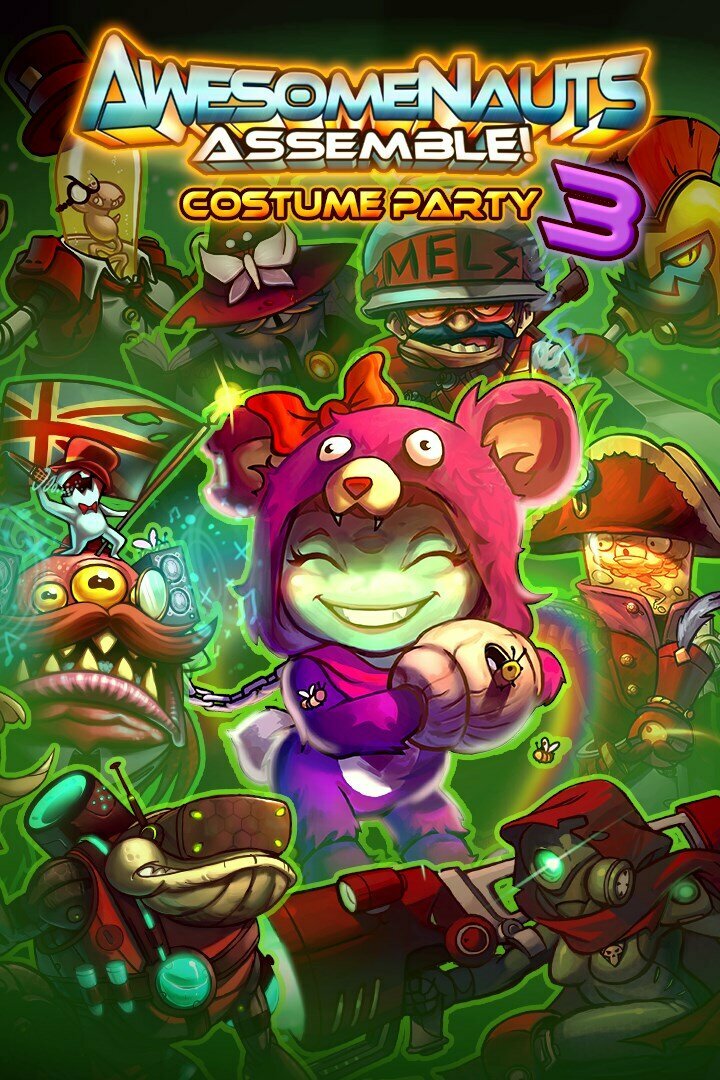 Дополнение Costume Party 3 - Awesomenauts Assemble! Skin Pack — Xbox Series X|S, Xbox One — Ключ активации