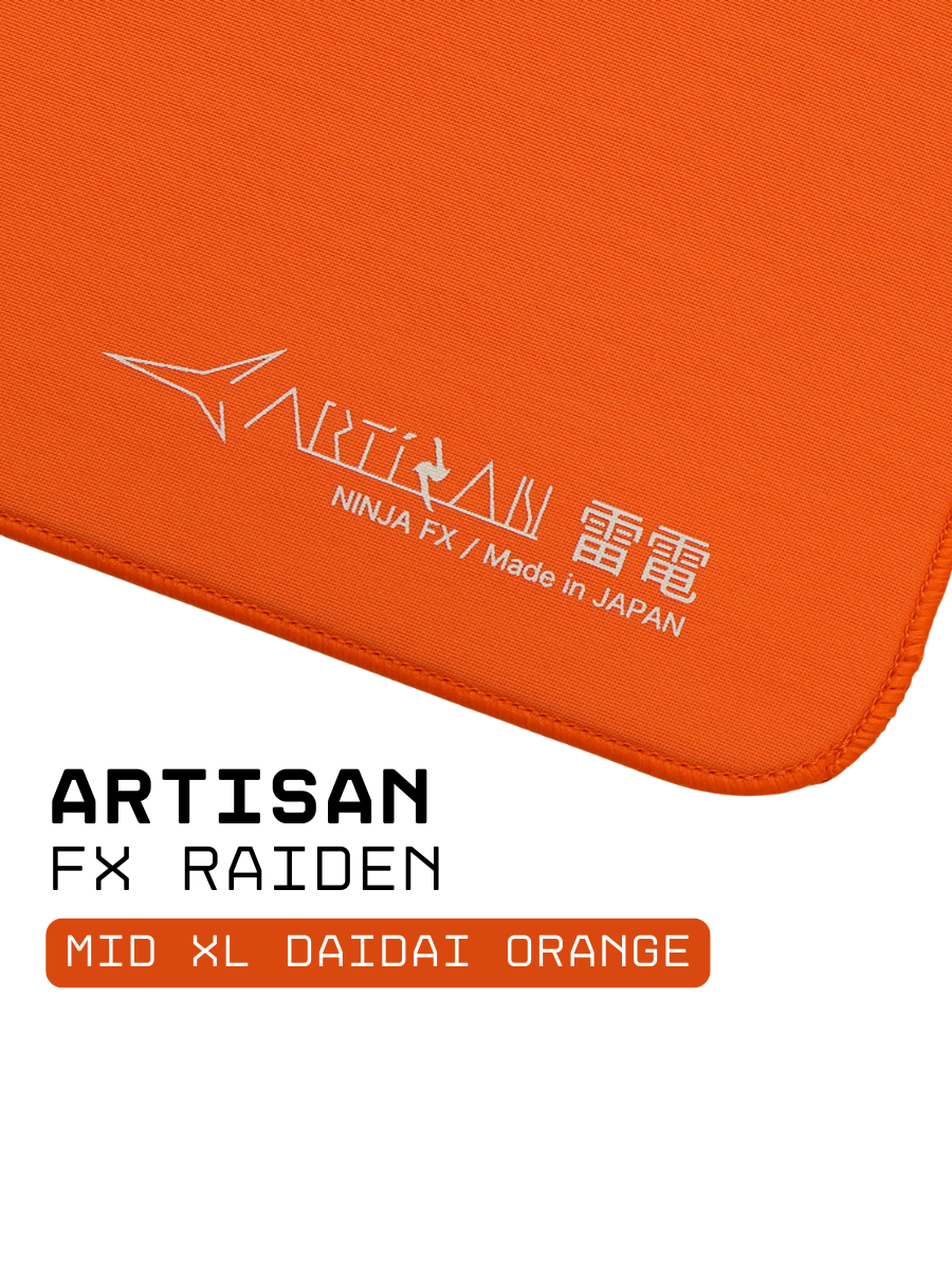 ARTISAN FX RAIDEN, MID, DAIDAI ORANGE, размер: XL 490x420x3 мм, скоростной коврик для мыши, оригинал ЯпонияARTISAN FX RAIDEN, MID, DAIDAI ORANGE, размер: XL 490x420x3 мм, скоростной коврик для мыши, оригинал Япония