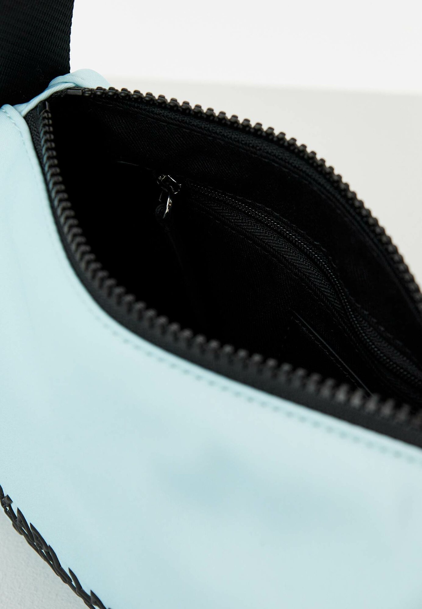 Сумка багет KARL LAGERFELD JEANS ESSENTIAL NYLON, фактура гладкая, голубой — фото 1