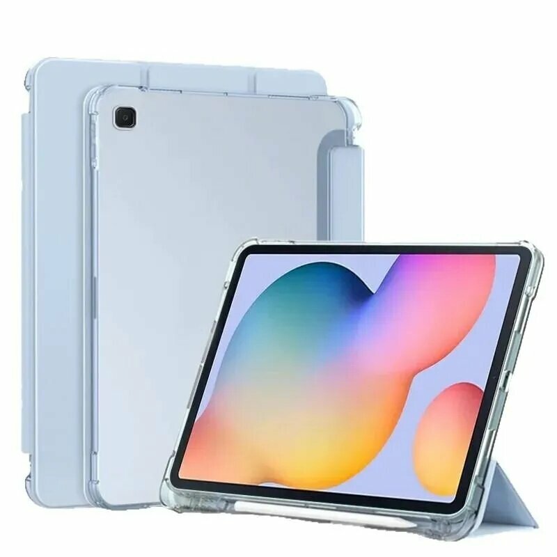 Умный чехол для Samsung Galaxy Tab S6 Lite 10.4 дюйма 2020/2022/2024 с подставкой для складывания, включая держатель карандаша и защиту, совместимость: SM-P610/SM-P613/SM-P620 10,4 дюйма чехол планшетов