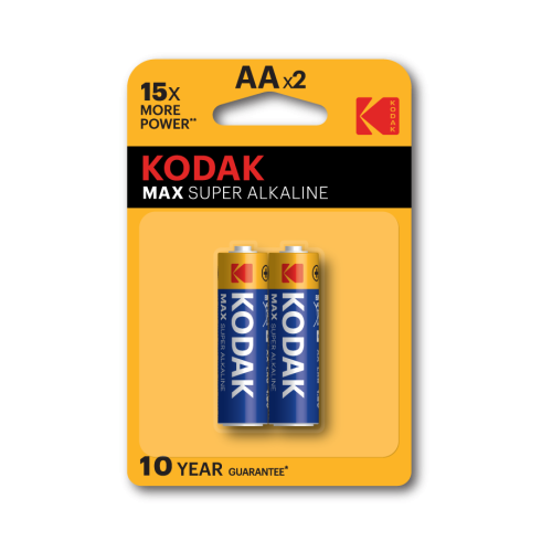 Элемент питания алкалиновый AA/LR6 1.5В MAX SUPER Alkaline (блист.2шт) KODAK Б0005131