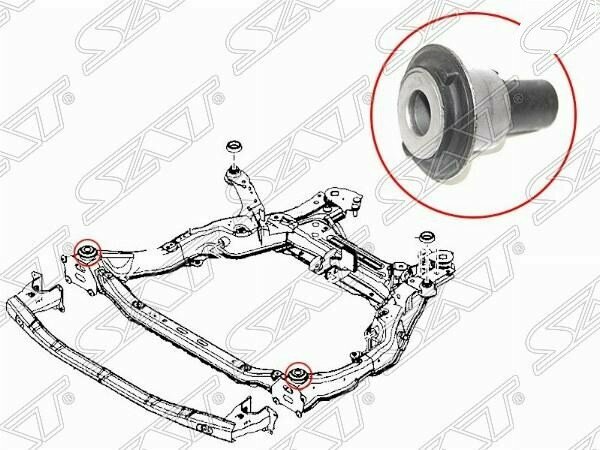 Сайлентблок подрамника SAT ST-GS1D-34-80XH-BF Mazda 6 07-12 / Atenza 07-12