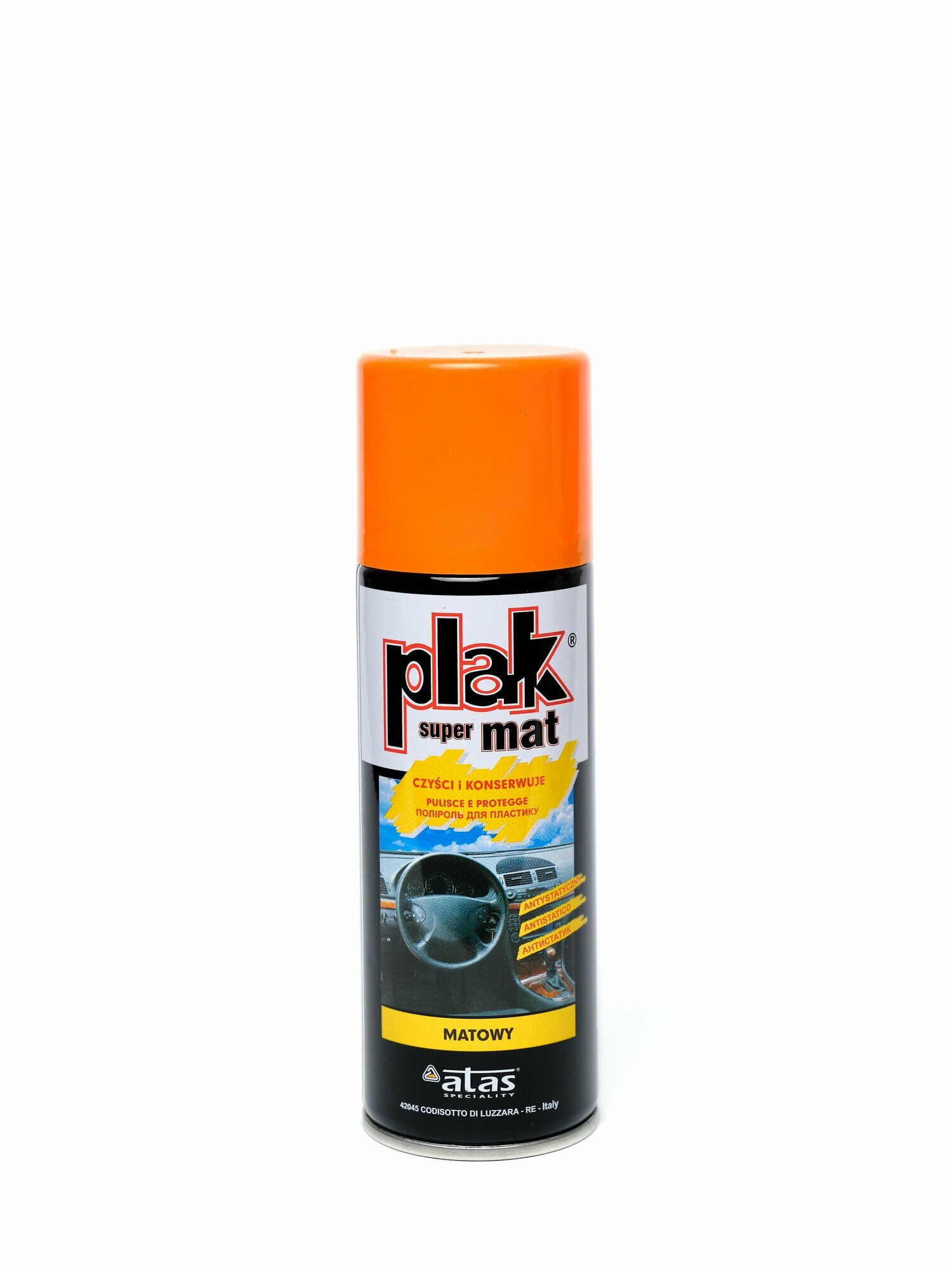 Полироль салона PLAK "Super Mat" 200 мл аэр. Апельсин PLAK 5082