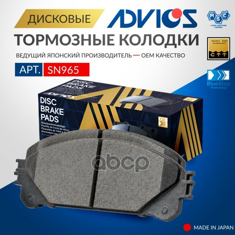 Дисковые тормозные колодки ADVICS передние ADVICS арт. SN965