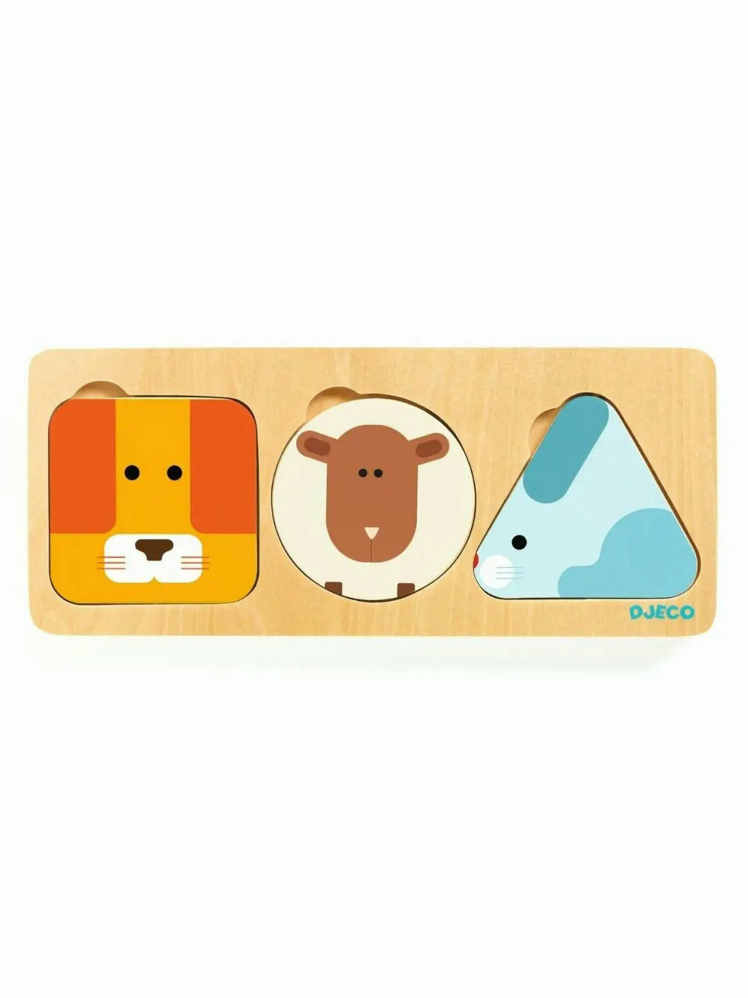 Развивающая деревянная игрушка головоломка Djeco - Животные, для детей от 1 года