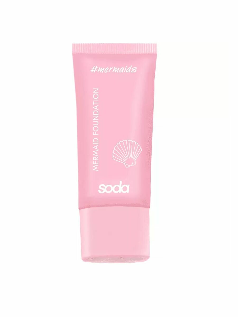 SODA Тональная основа (MERMAID FOUNDATION #mermaids) №102 Natural Beauty, 30 мл