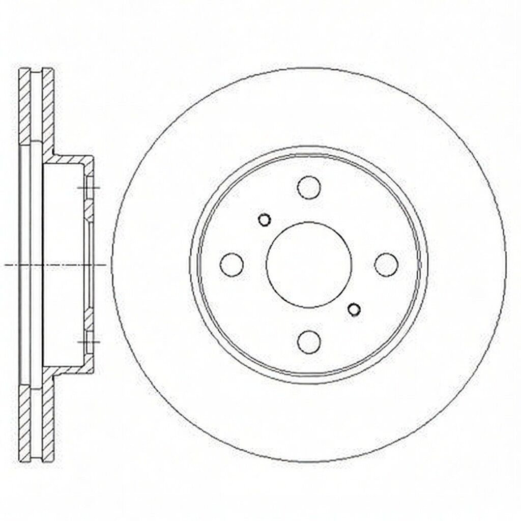 Диск тормозной TOYOTA COROLLA 1.3-2.0 92-02 передний D 255мм. SD4061 Sangsin brake арт. SD4061
