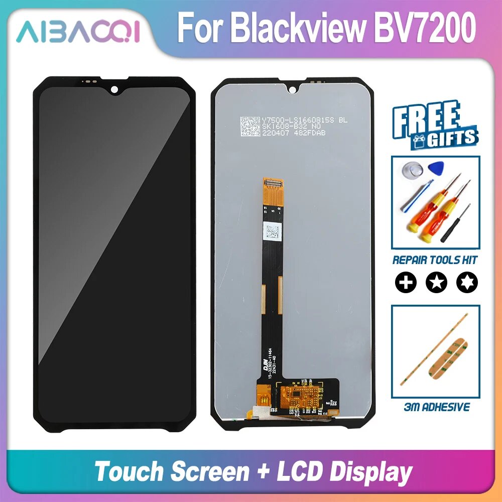 Blackview BV7200, 6.1" Черный экран в сборе
