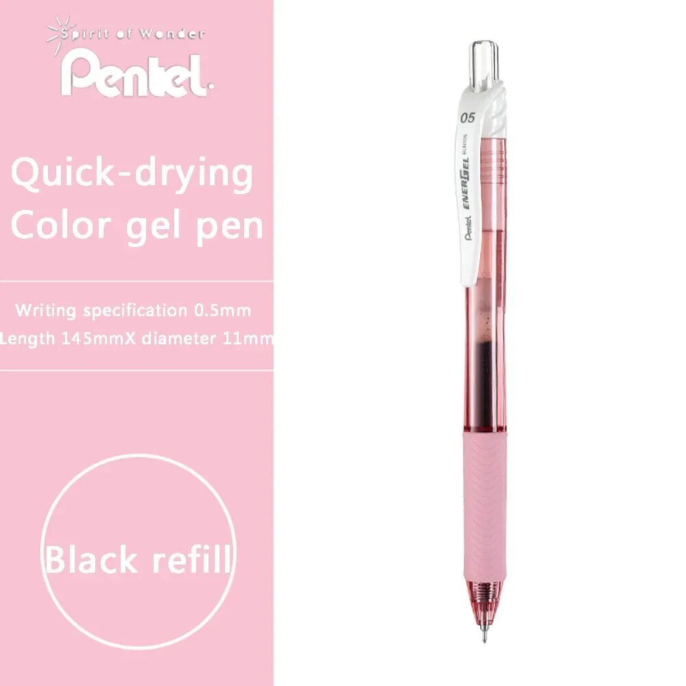 Японская гелевая ручка Pentel, ручка с иглой, быстросохнущая гладкая цветная шариковая ручка 0,5 мм, милые школьные принадлежности для студентов