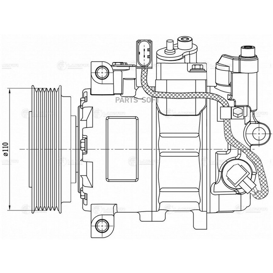 LUZAR LCAC 1883 Компрессор кондиц. для а/м Audi A6 (C7) (11-)/Q5 (08-) 3.0D (LCAC 1883)