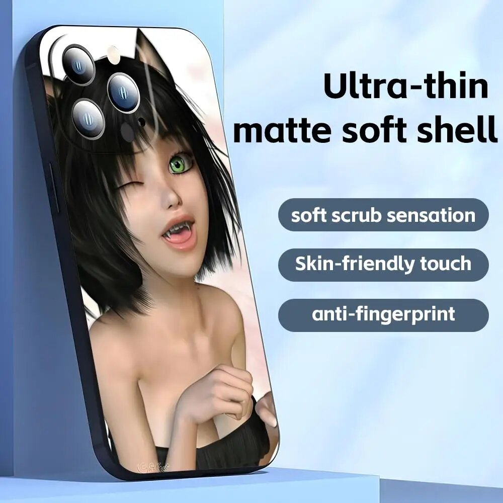 Чехол Clmj Cool Girl Punk Y2K для iPhone 17, 16, 16e, 15, 14, 13, 12, 11 Plus, айфон 14 про, Black10