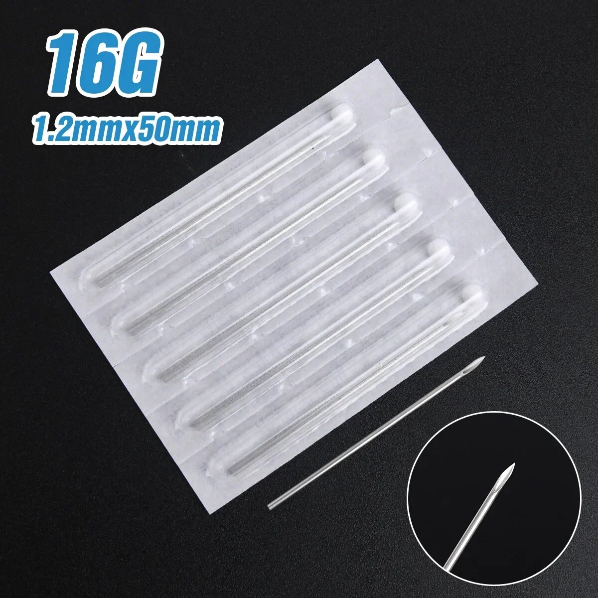 Иглы для пирсинга Narkasy из нержавеющей стали 200/100/50/20/10 шт. 10PCS, 14G