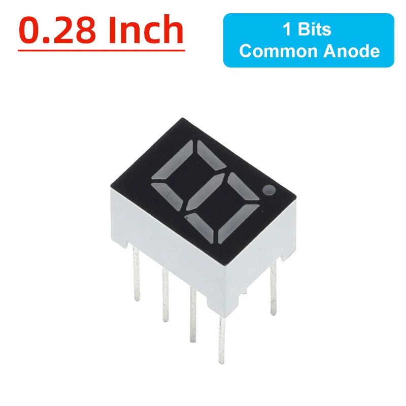 DIYTZT Цифровой светодиодный дисплей 7 сегментов 10PCS, 0.28 1 bit Anode