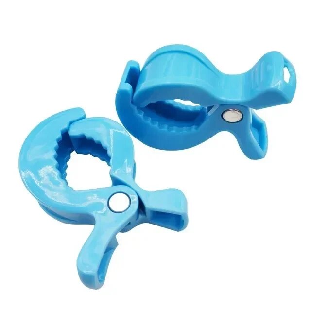 Крючки-зажимы для колясок и автокресел 2/4 шт Синий, Blue 2pcs