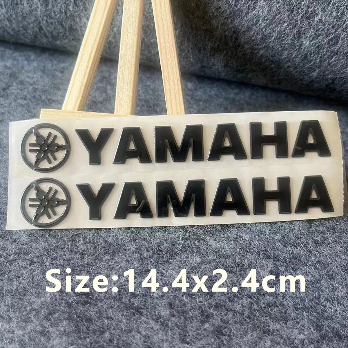 Наклейки Yamaha 3D логотип наклейка с надписью на бак мотоцикла Black Small