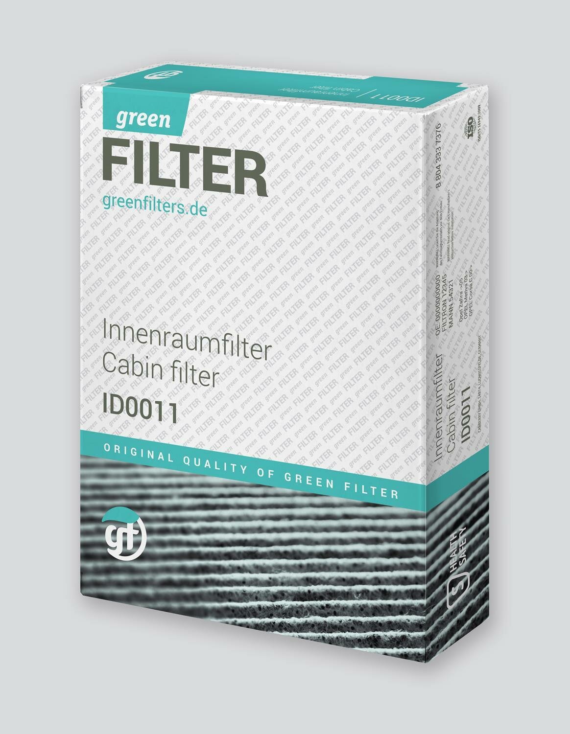 Фильтр салона для GREAT WALL Hover H3, Green Filter, IF0332, Green Filter IF0332