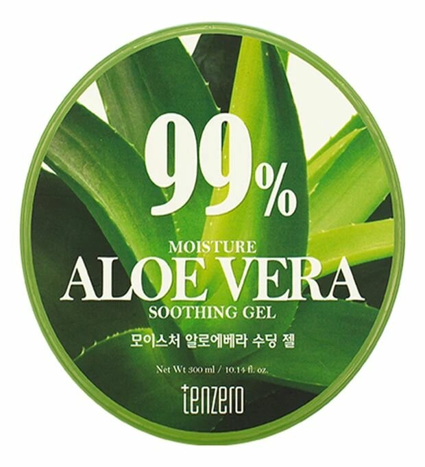 TENZERO MOISTURE ALOEVERA SOOTHING GEL Увлажняющий и успокаивающий гель для лица и тела с соком из листьев Алоэ Вера 300мл