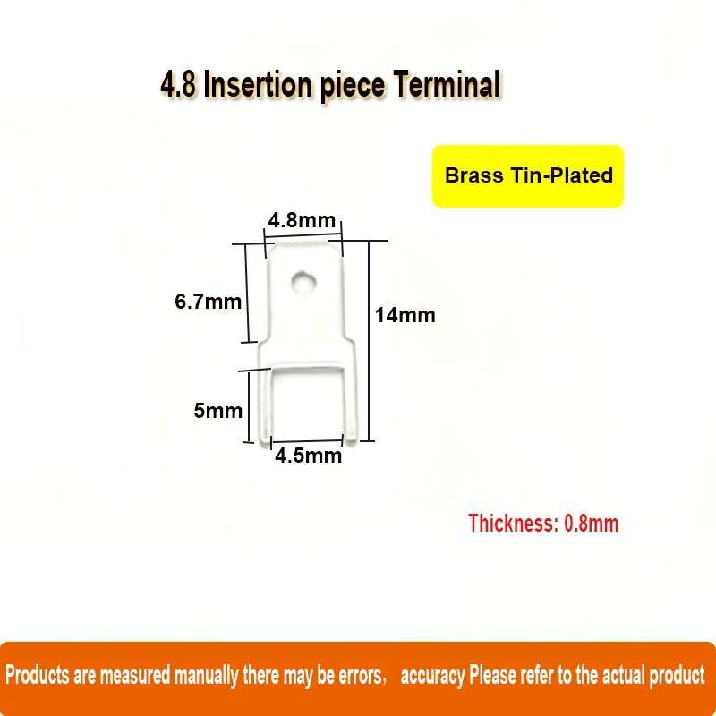 Клеммы-штекеры 4.8mm, латунь с покрытием
