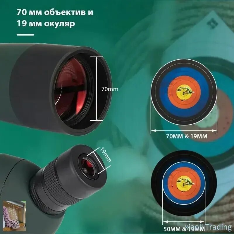 Зрительная труба SVBONY SV28 PLUS 25-75x 70мм для наблюдения, стрельбы по мишеням, съемки кемпинга