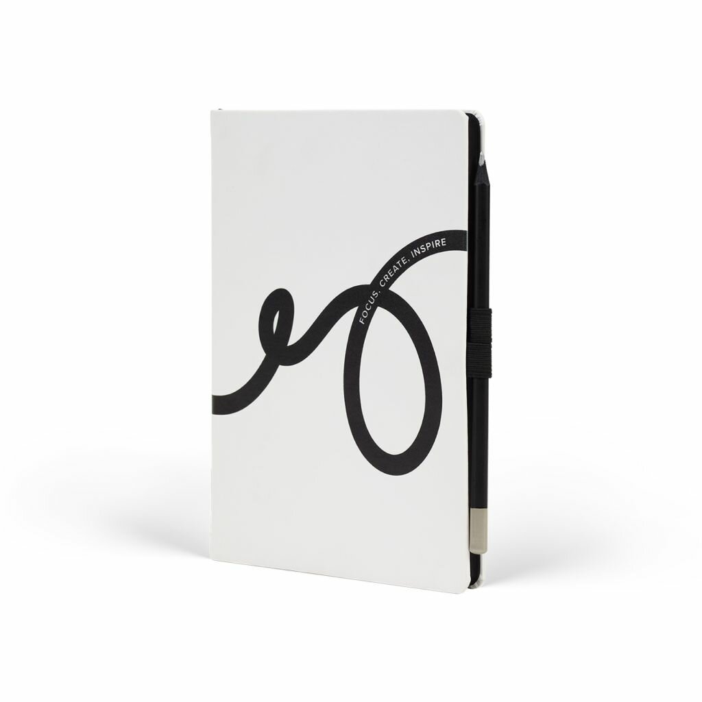 Блокнот CASTELLI Milano Doodle BLACK AND WHITE с черными листами и карандашом