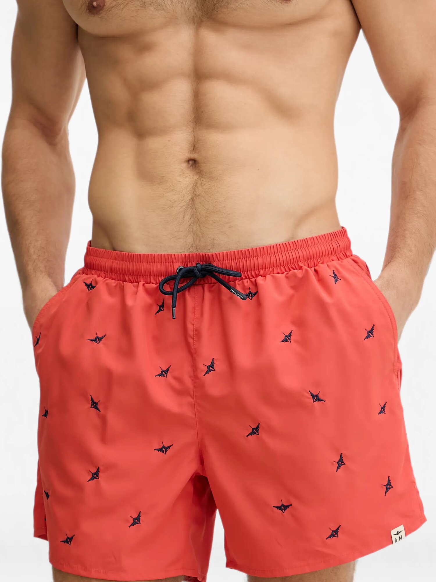 Шорты для плавания Embroidered-logo drawstring swim shorts
