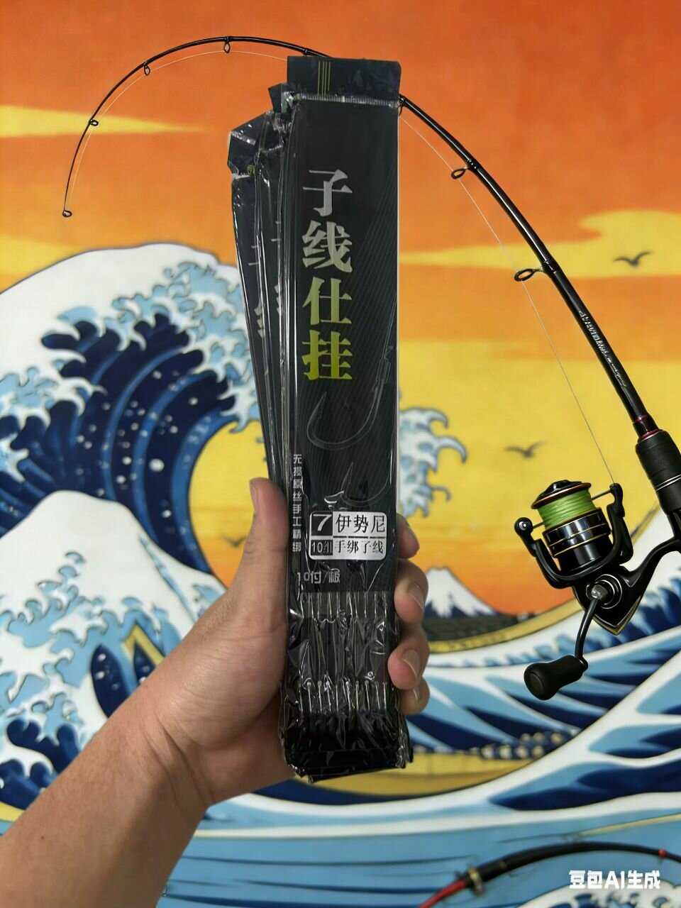 Поводки для рыбалки, поплавок для херабуны,10шт.(крючки ISEAMA №7), крючки рыболовные фидерные