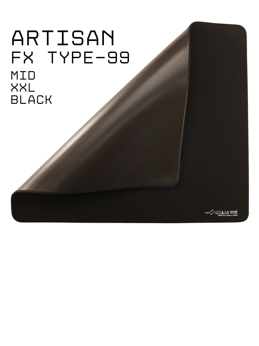 ARTISAN FX TYPE-99, MID, BLACK размер: XXL 500x490x3 мм, контрольный коврик для мыши, оригинал Япония