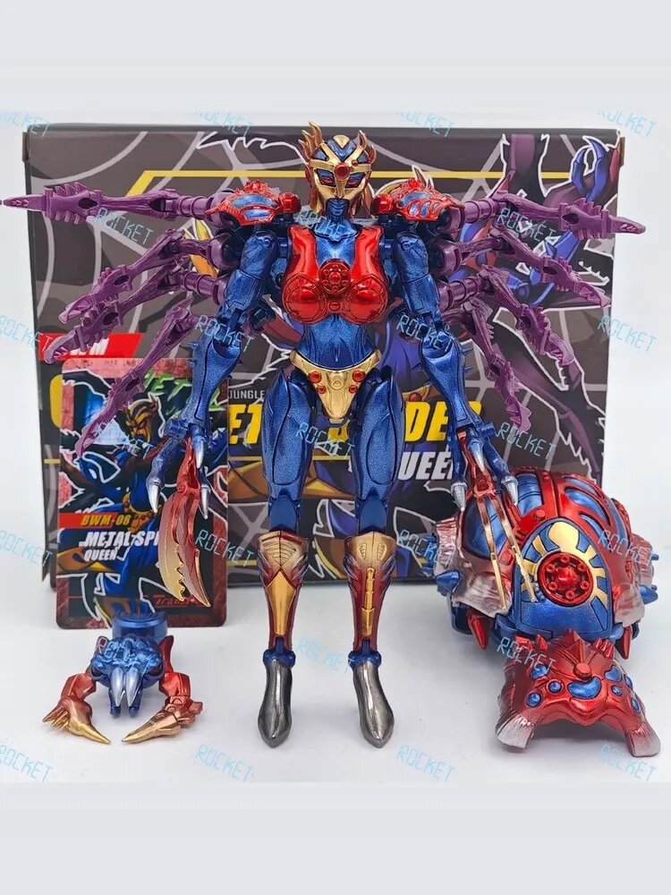 Трансформеры TA superwarriors TransArt Toys BWM-08 металлический вариант черная вдова паук воин человек животное игрушка