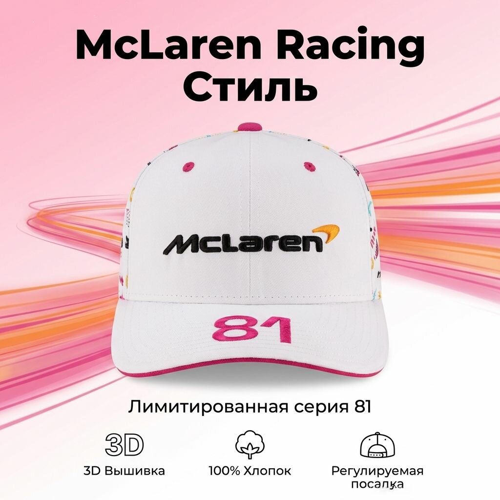 Бейсболка для рыбалки и охоты MClaren Серия F1 2026 рыболовная охотничья