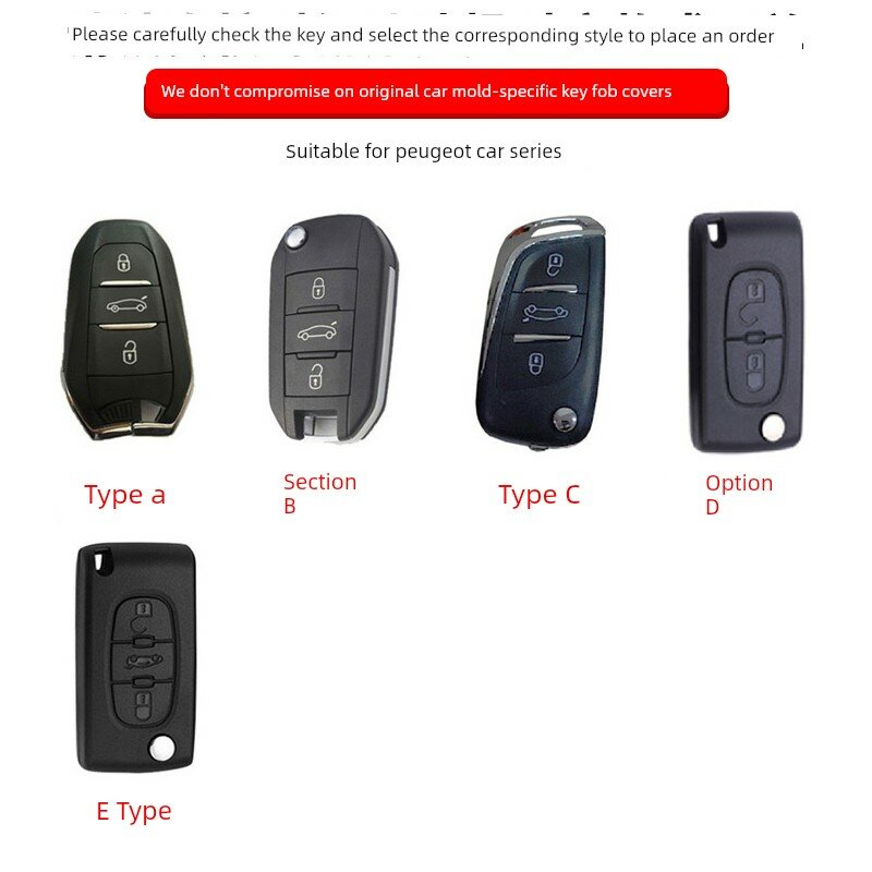 Специальный чехол для ключей с логотипом для моделей 4008, 5008, 3008, Citroen C3XR, C6, C5 Aircross, C5 Versailles,