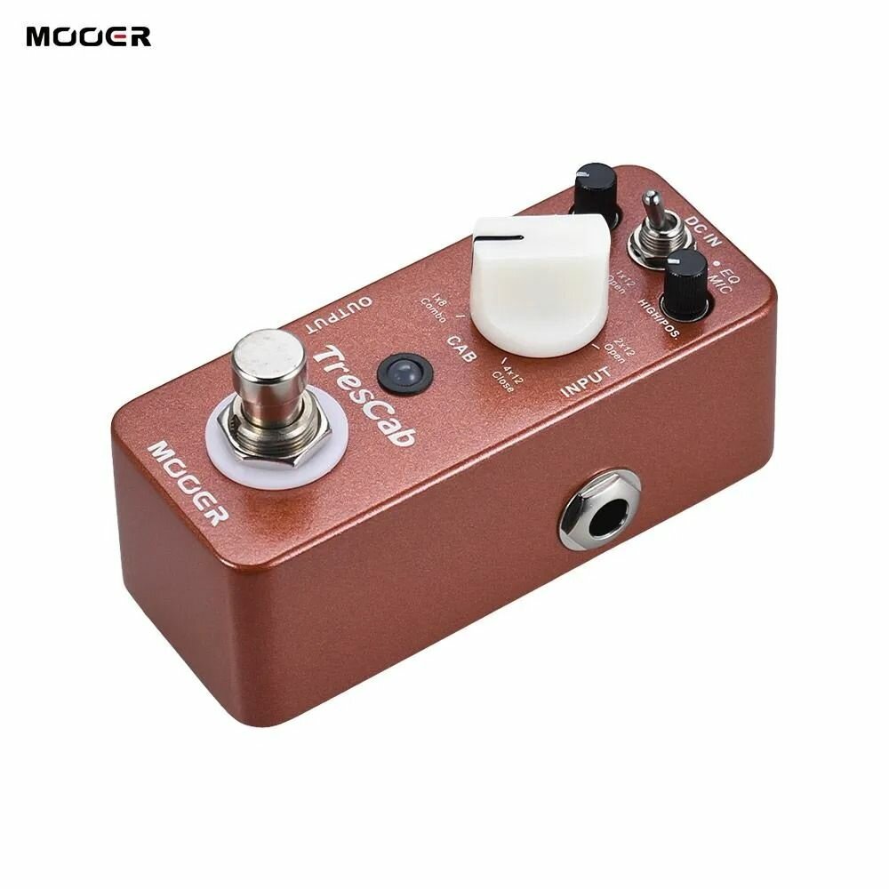 Эффектный педаль для гитары MOOER TresCab имитатор кабинетов с честным обходом, металлическим корпусом, 5 типами кабинетов (1x8 Combo, 1x10 Combo,
