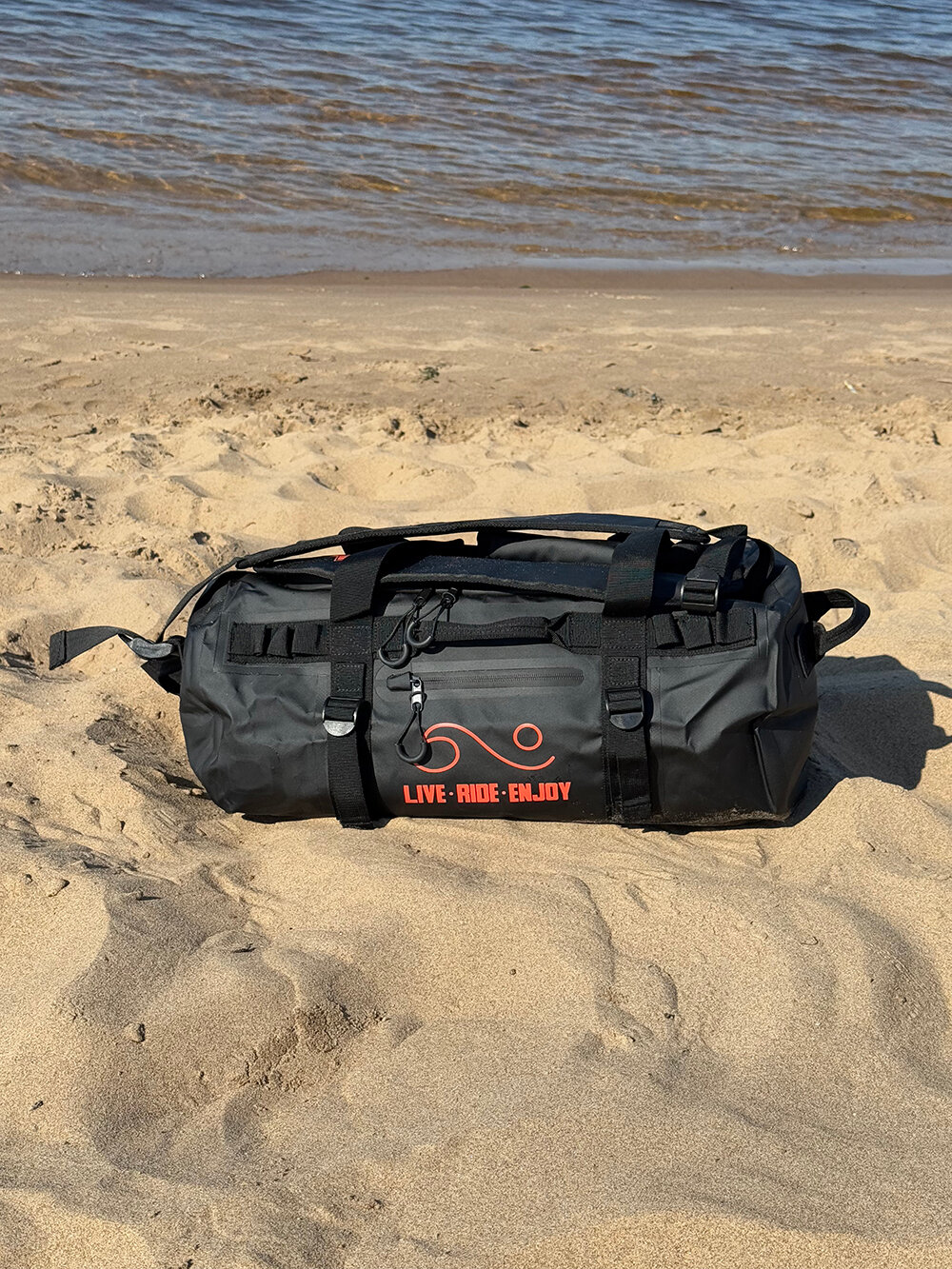 Влагозащищенная сумка-рюкзак BroStuff travel black orange 30l