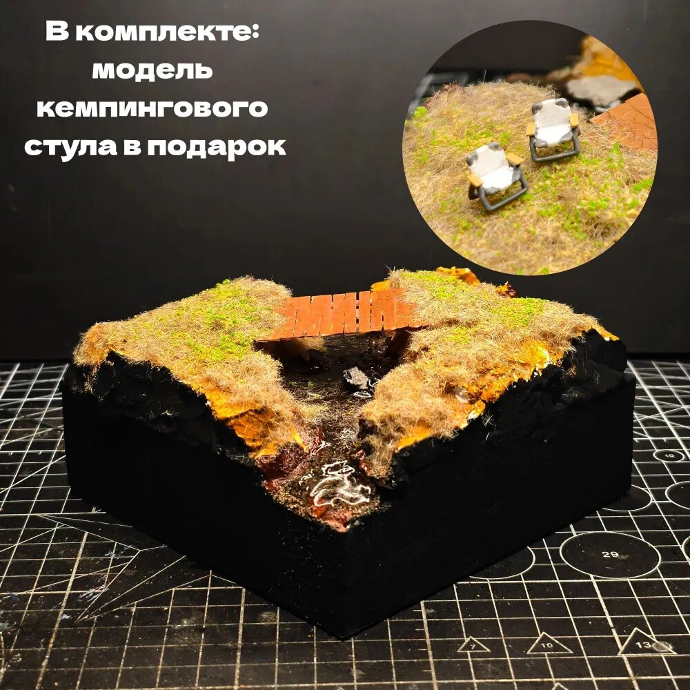 Диорама для коллекционных автомобилей 1:64 кемпинг и внедорожники, мини-сцена для масштабных моделей