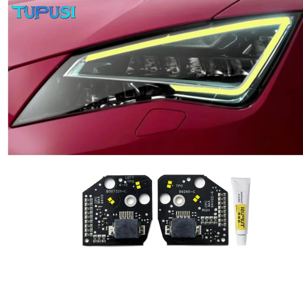 Светодиодные DRL платы желтые для Seat Leon MK3 2013-2016