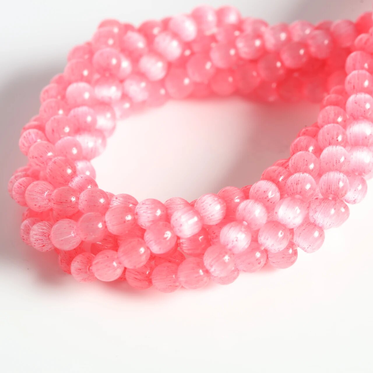 Стеклянные бусины «Кошачий глаз» 4/6/8 мм 4mm 1200pcs, Красный, Red