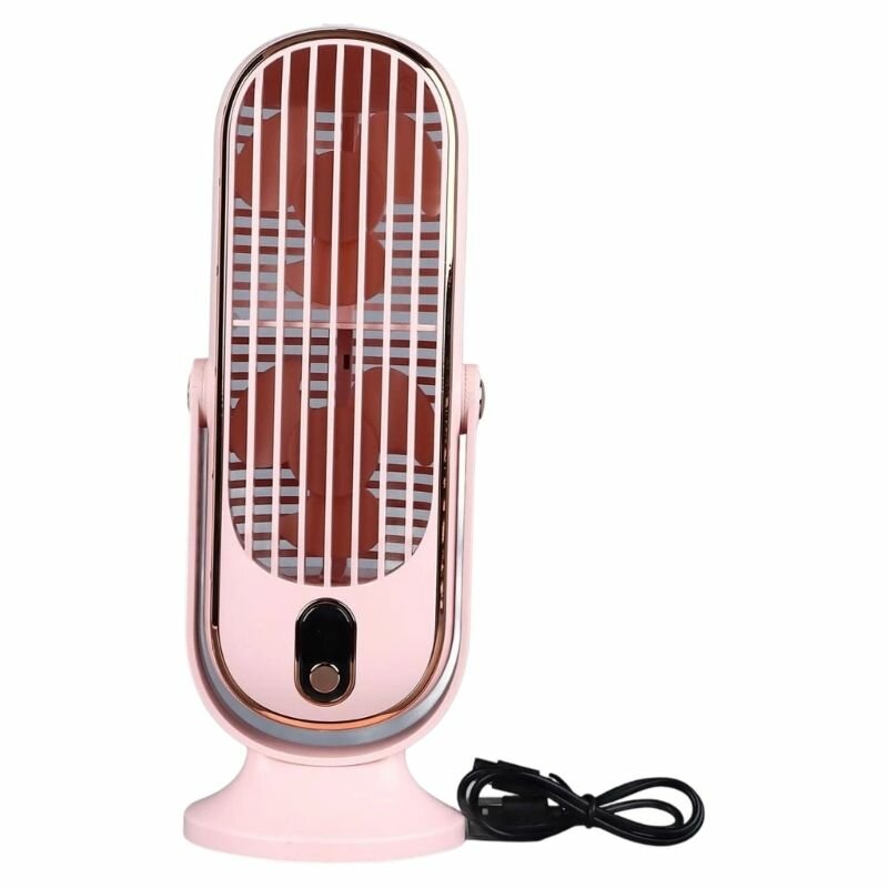 Настольный вентилятор с LED дисплеем, Розовый