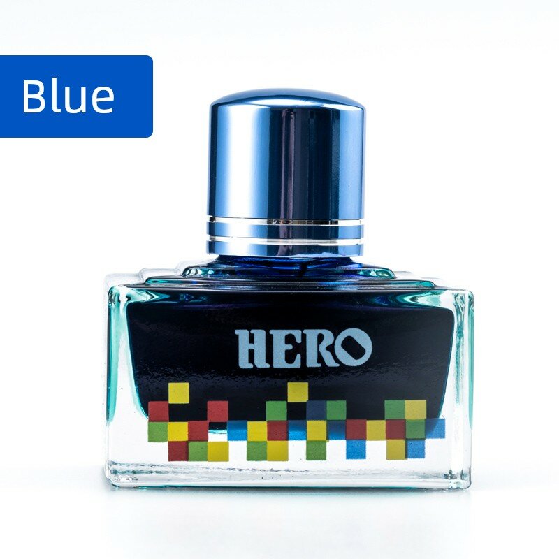 Голубая чернила HERO, 40 мл, высококачественная водная чернила для перьевых ручек