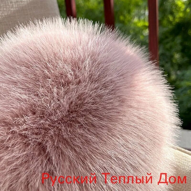 Подушка для поясницы дивана из искусственного меха лисы love pillow в форме сердца-светло-розовый — фото 1